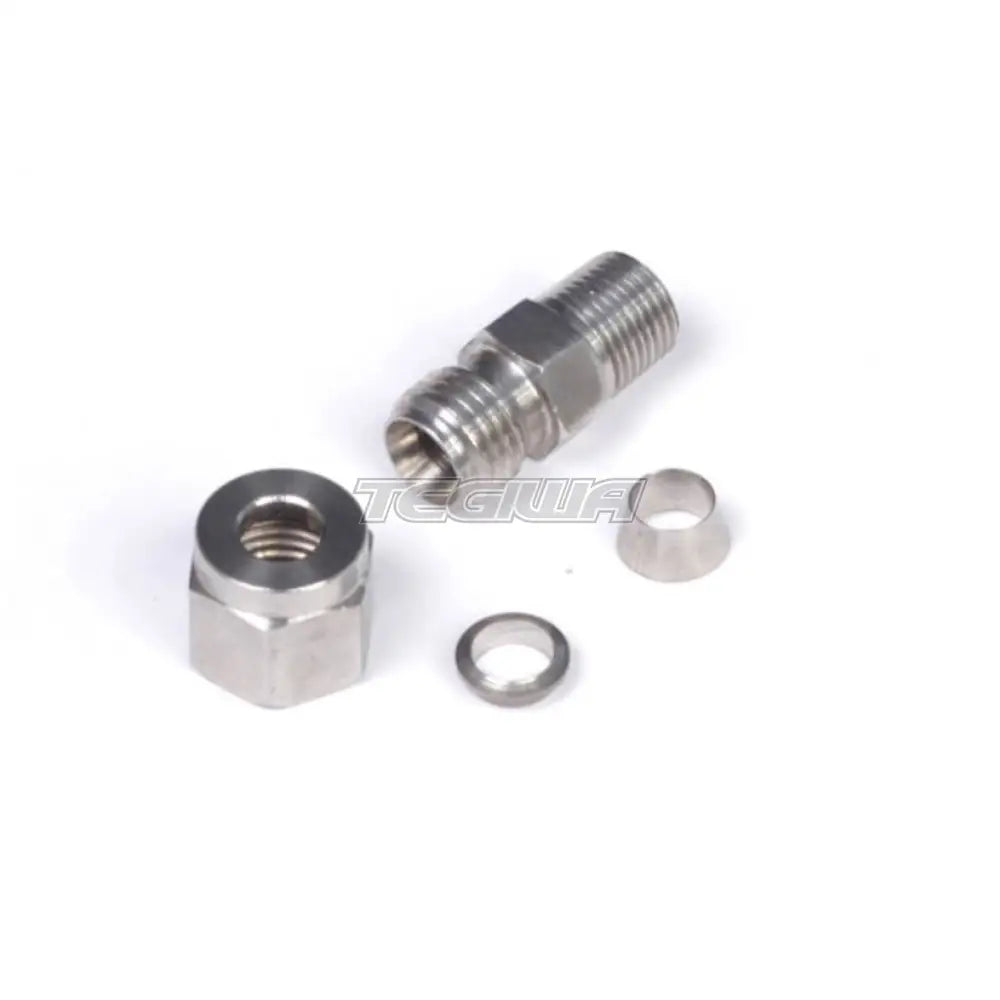 Haltech 1/4in Stainless Compression Fitting Kit - 1/8in NPT Thread ...